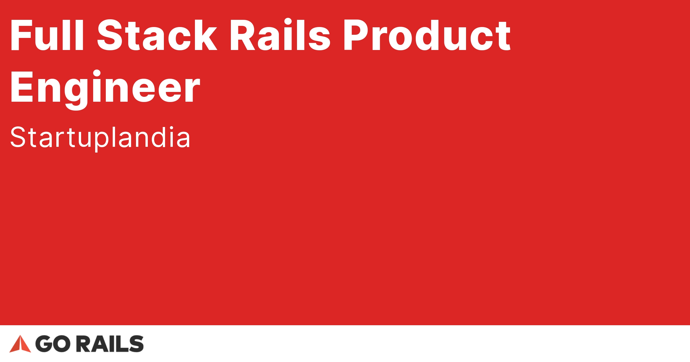 Full Stack Rails Product Engineer at | Ruby on Rails Job Board Full Stack Rails Product Engineer at | Ruby on Rails Job Board